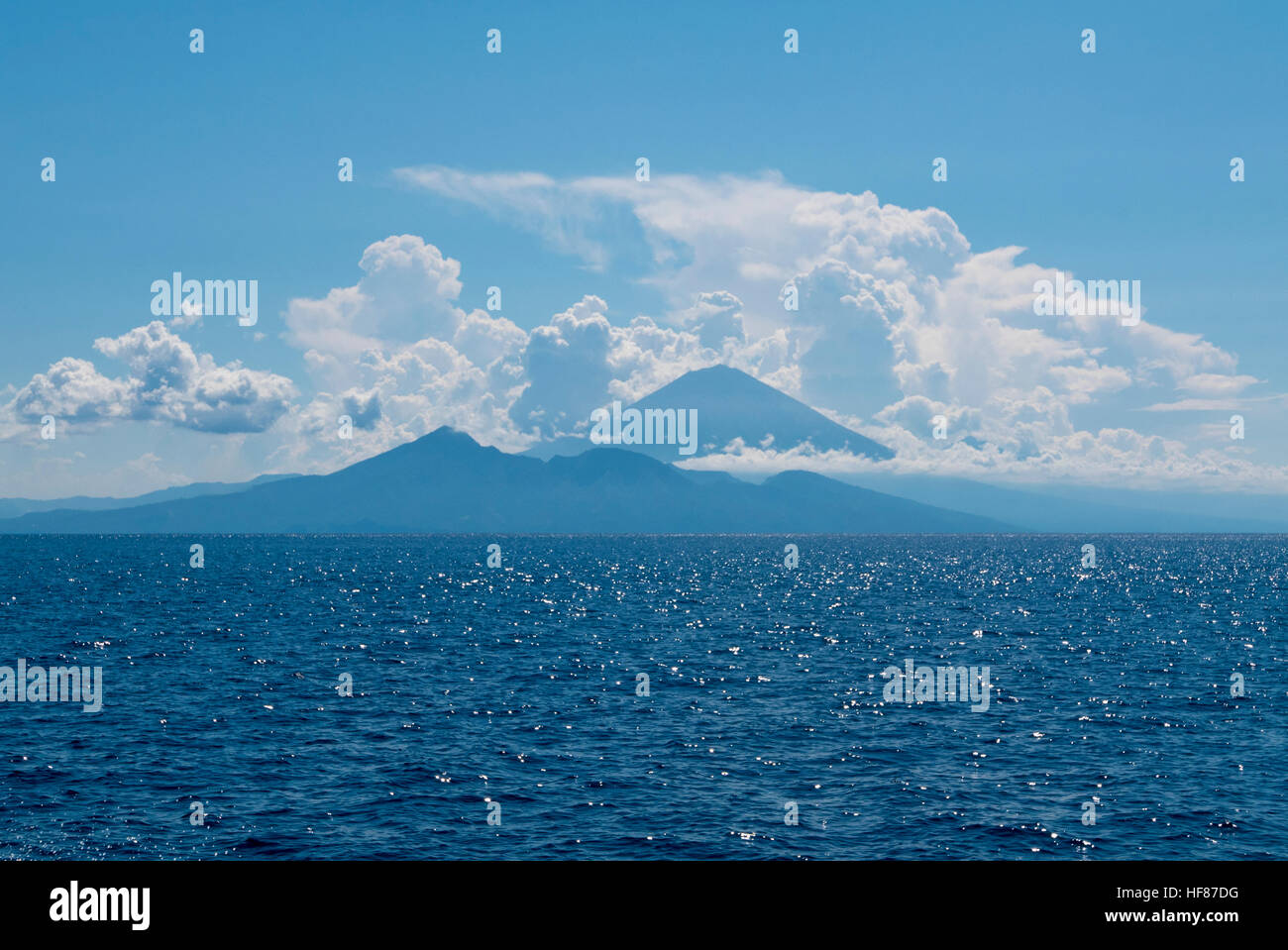 Mount Agung with ocean view in Bali, Indonesia Stock Photo - Alamy