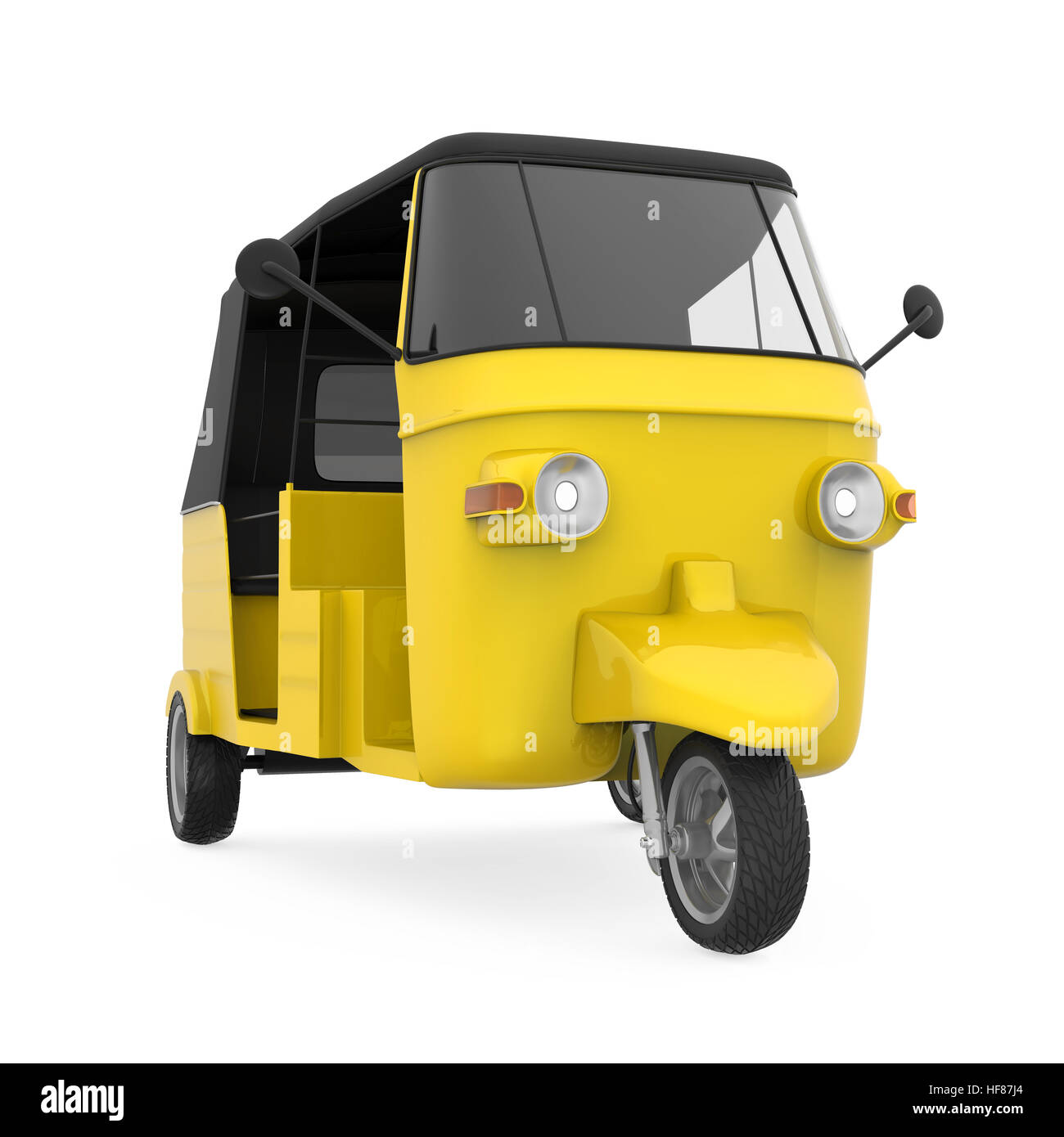 Yellow Auto Rickshaw Stock Photo - Alamy
