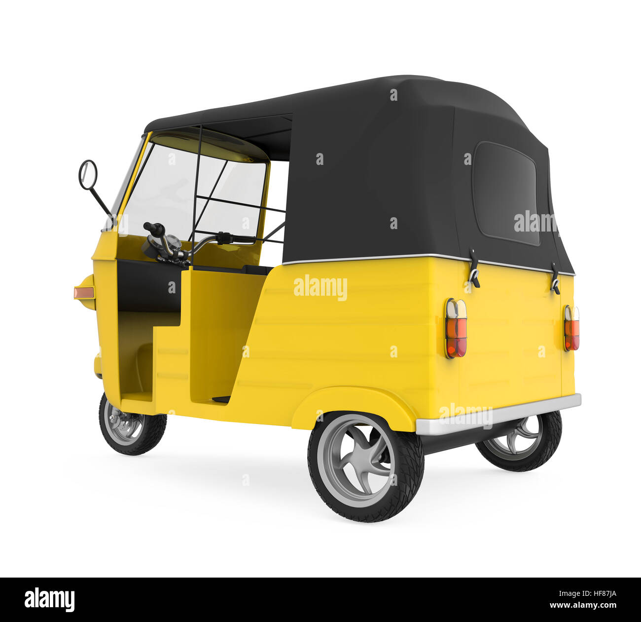 Yellow Auto Rickshaw Stock Photo - Alamy