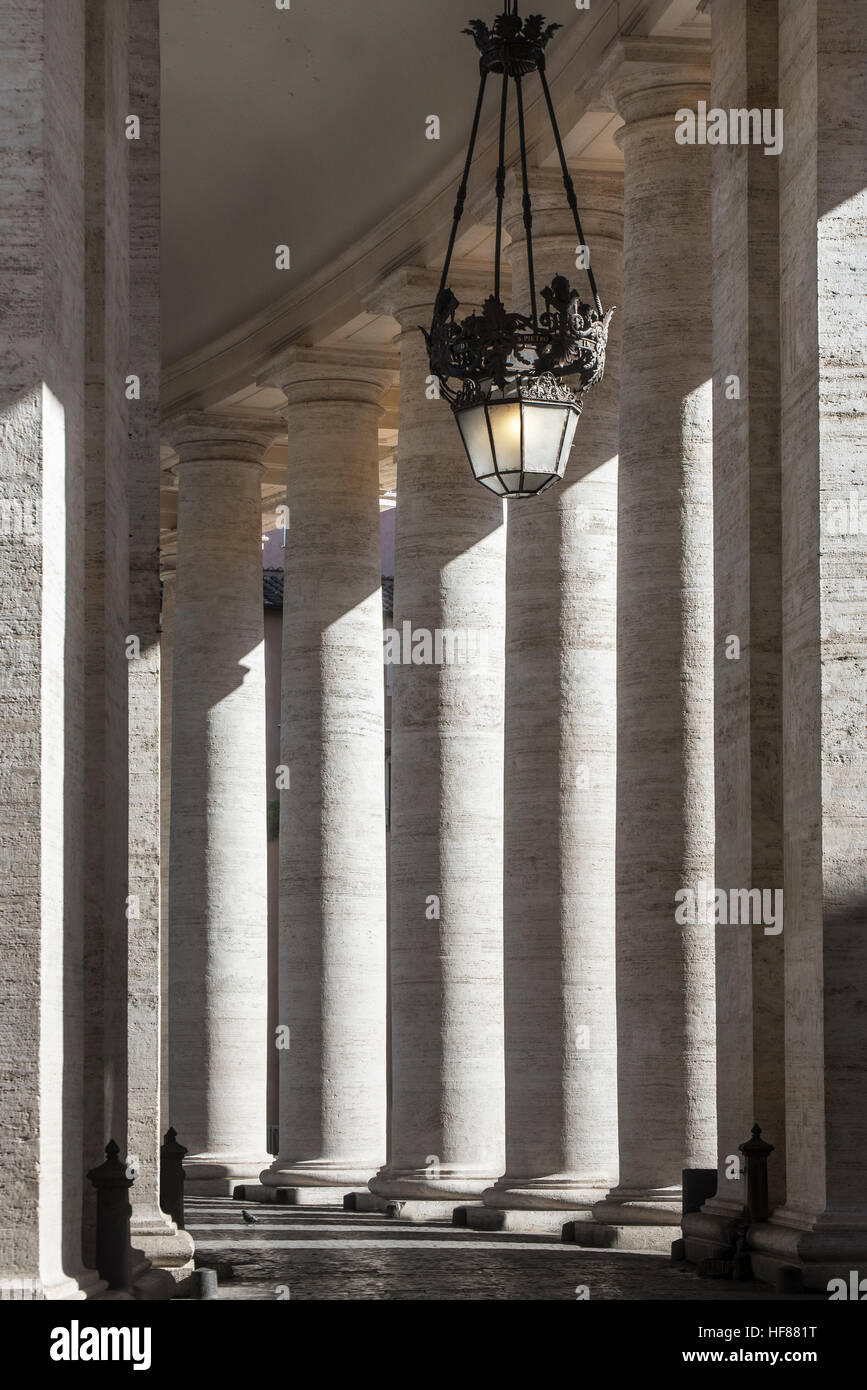 Bernini's columns St Peter's Rome Italy Stock Photo - Alamy