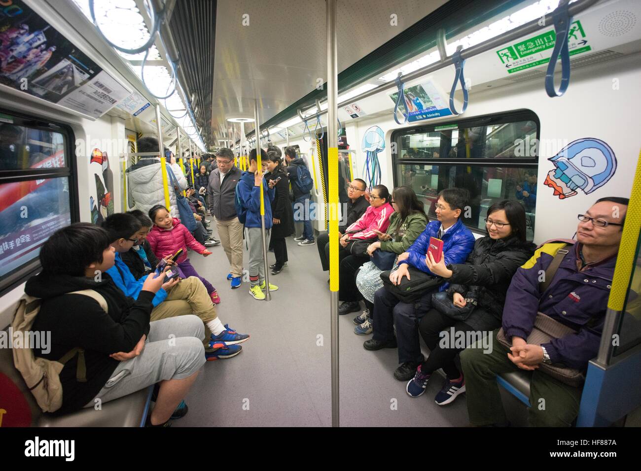 Hong Kong, Hong Kong. 27th Dec, 2016. Hundreds of MTR fans take the ...