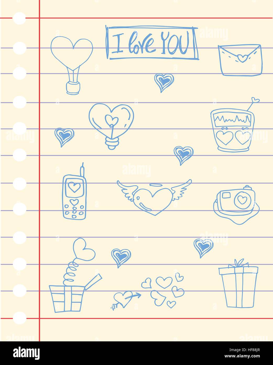 Illustration of love theme paper Stock Vector Image & Art - Alamy