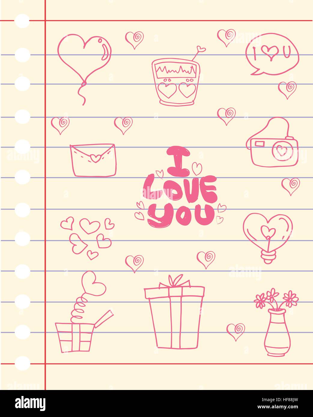 Love romance theme of paper Stock Vector Image & Art - Alamy