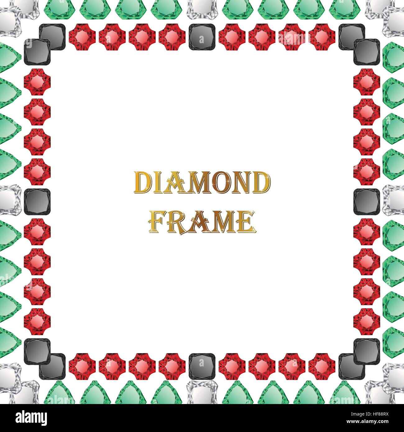 Diamonds square frame Stock Vector Image & Art - Alamy