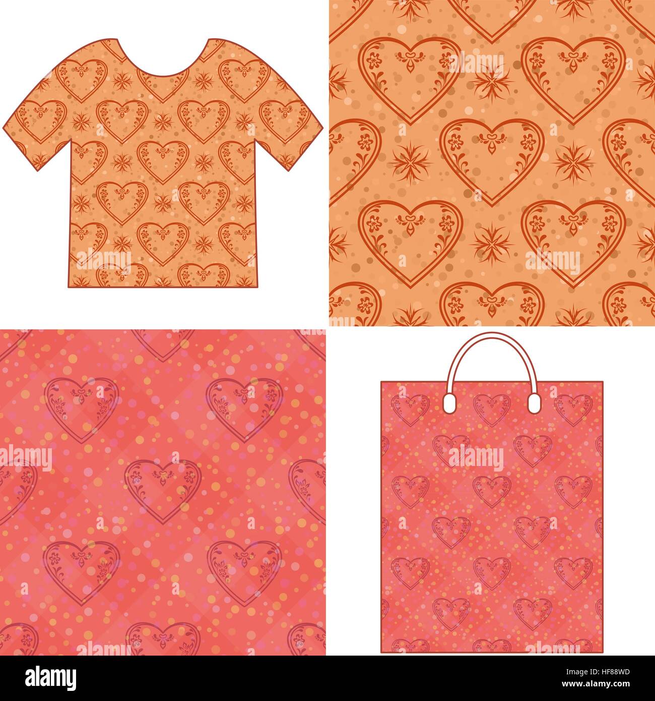 Four seamless colorful pattern Stock Vector Images - Alamy