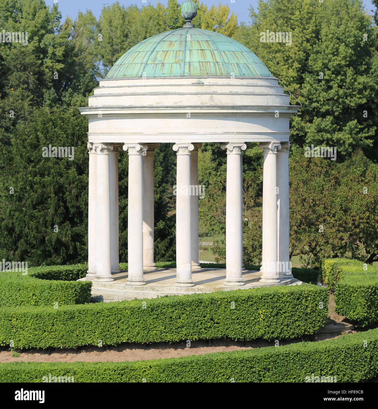 monopteros with the dome and the white stone column Stock Photo - Alamy
