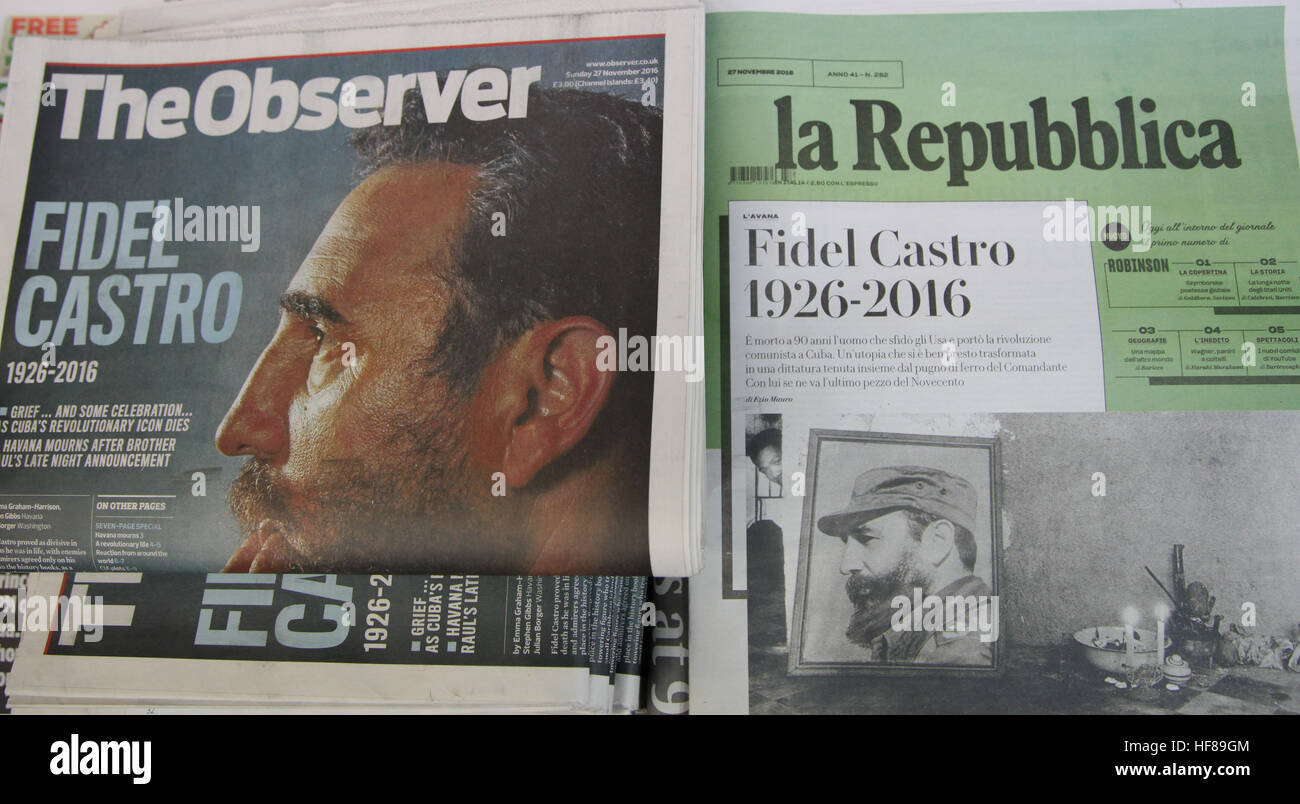 British and international newspapers react to Fidel Castro's death ...