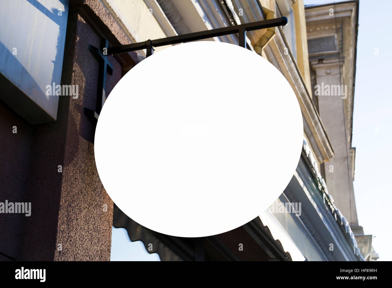 Signboard mock up round shape hi-res stock photography and images - Alamy
