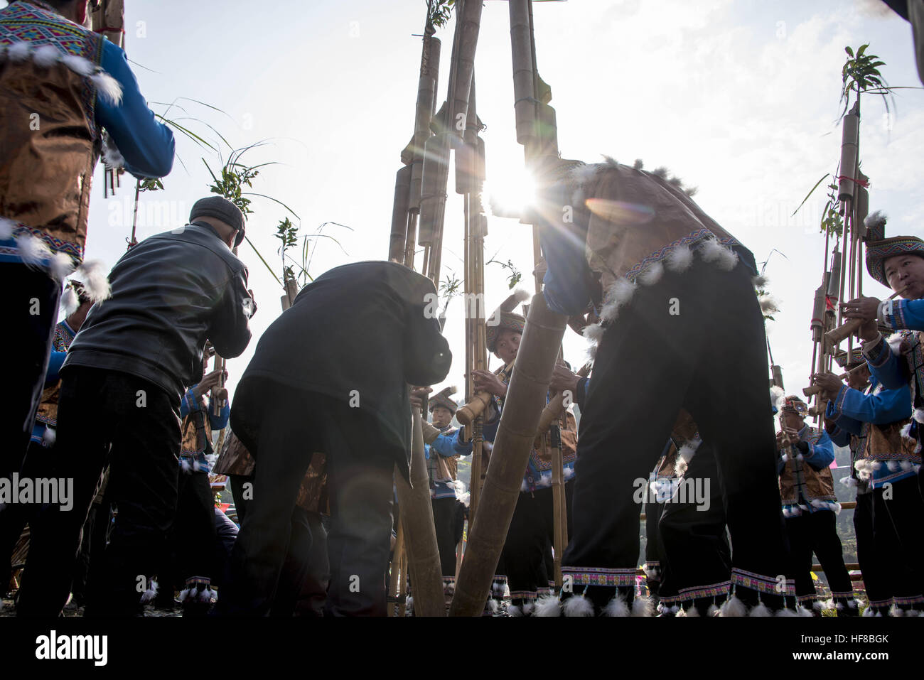 Congjiang, China. 27th Dec, 2016. More than 2,000 people of ethnic ...