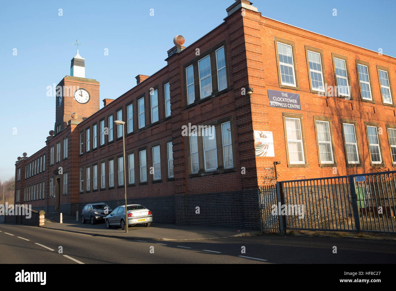 Chesterfield,UK,Blue Skies over the Clocktower Business Centre in ...