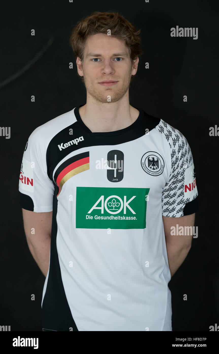Kamen, Germany. 28th Dec, 2016. German national handball team player ...
