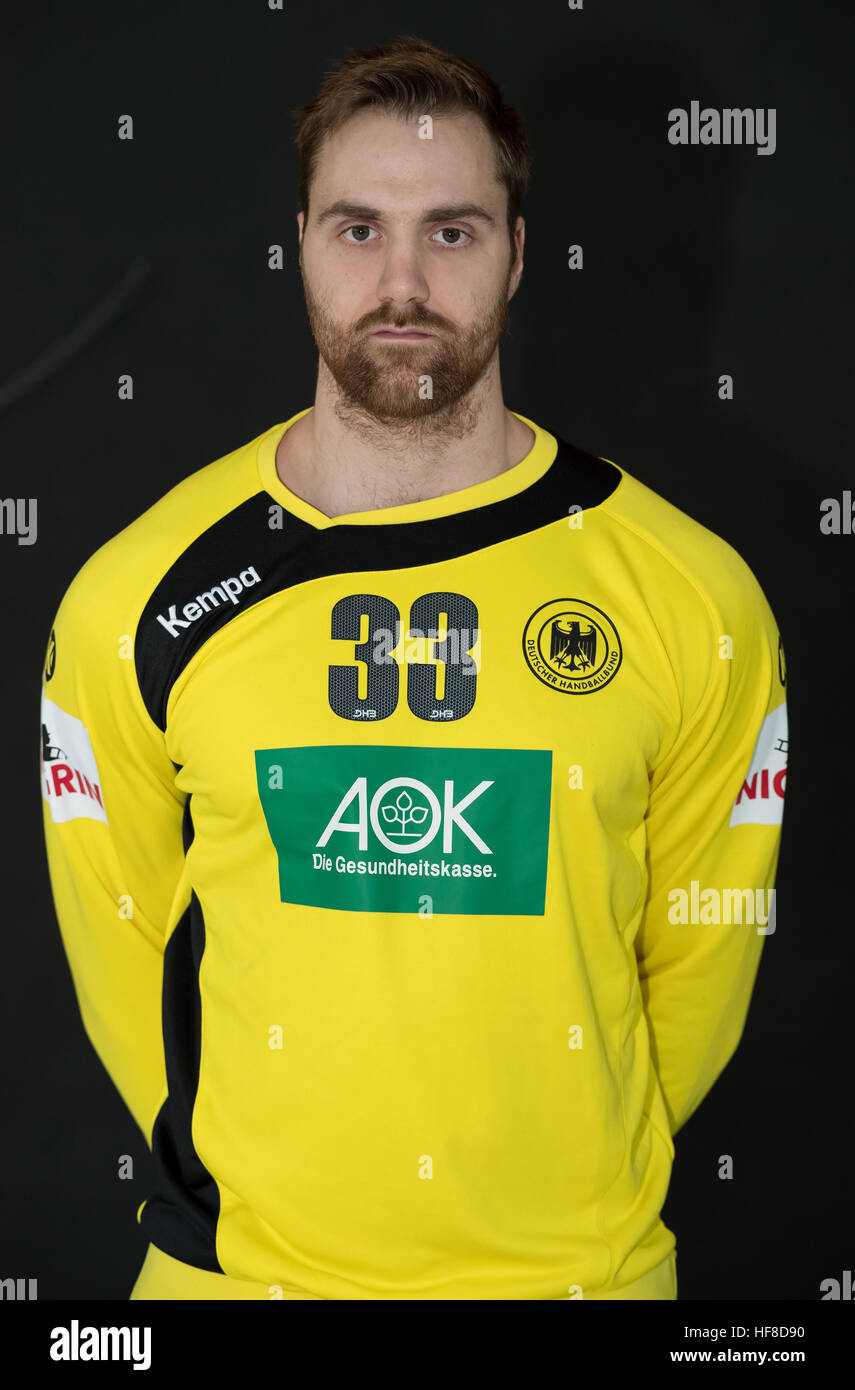 Kamen, Germany. 28th Dec, 2016. German national handball team player ...