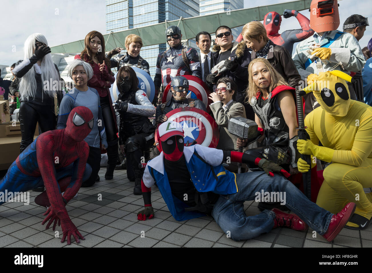 Tokyo, Tokyo, Japan. 29th Dec, 2016. Cosplayers pose for a photograph ...