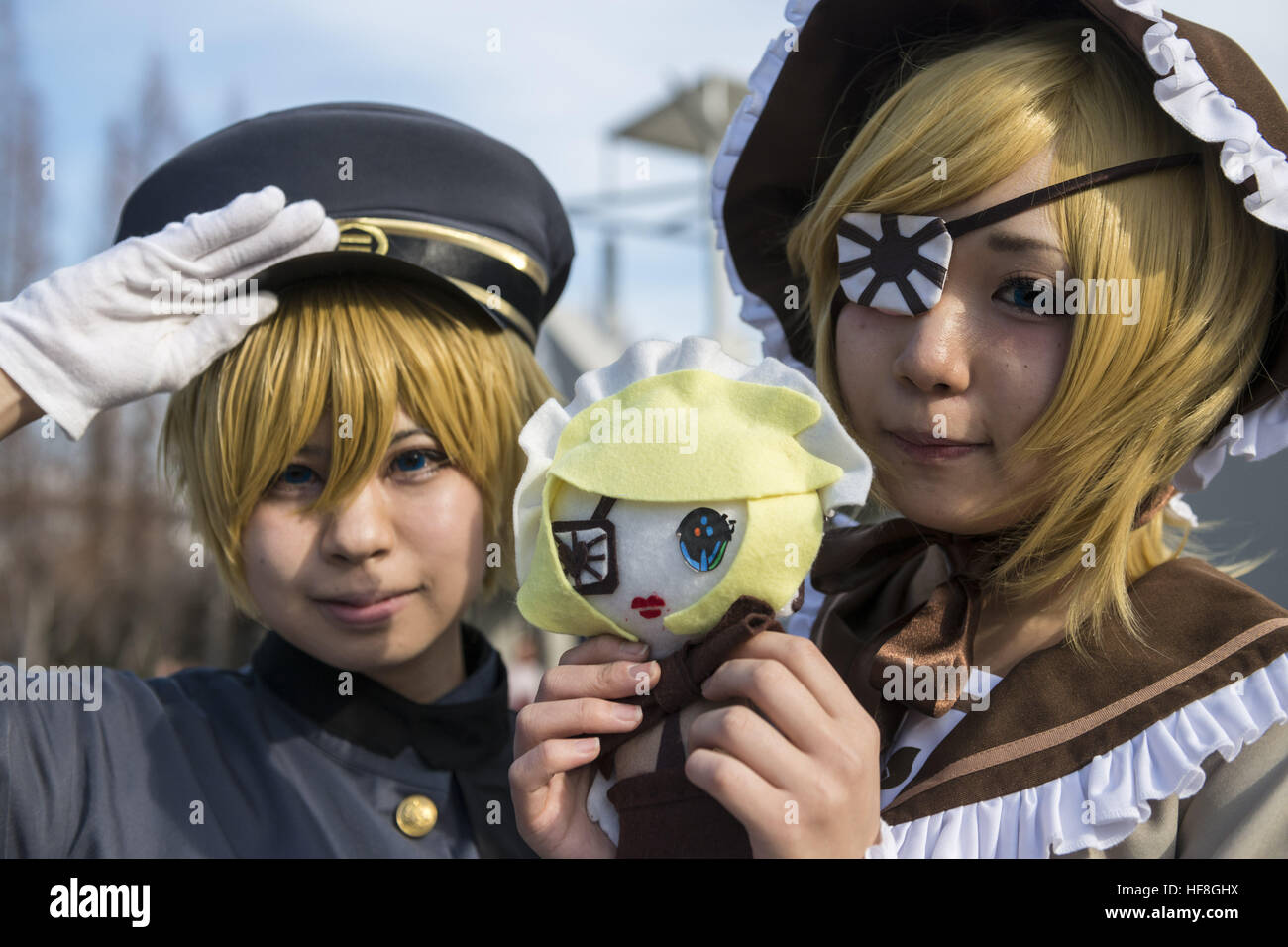 Tokyo, Tokyo, Japan. 29th Dec, 2016. Cosplayers pose for a photograph ...