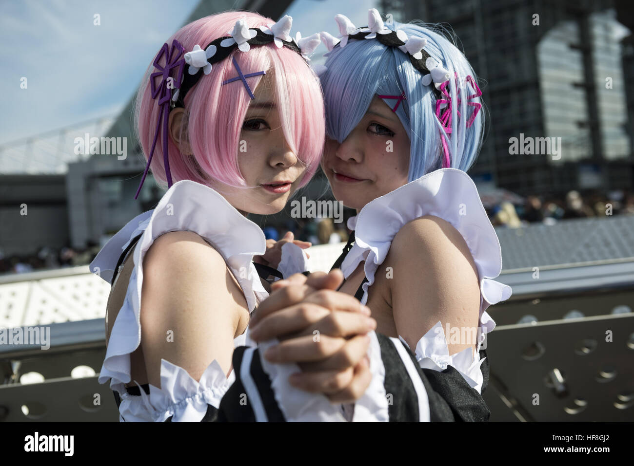 Tokyo, Tokyo, Japan. 29th Dec, 2016. Cosplayers pose for a photograph ...