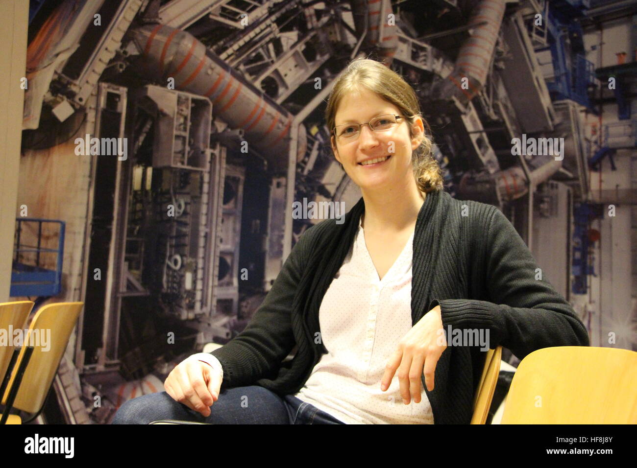 Physicist and CERN researcher Susanne Kuehn, photographed in the ...