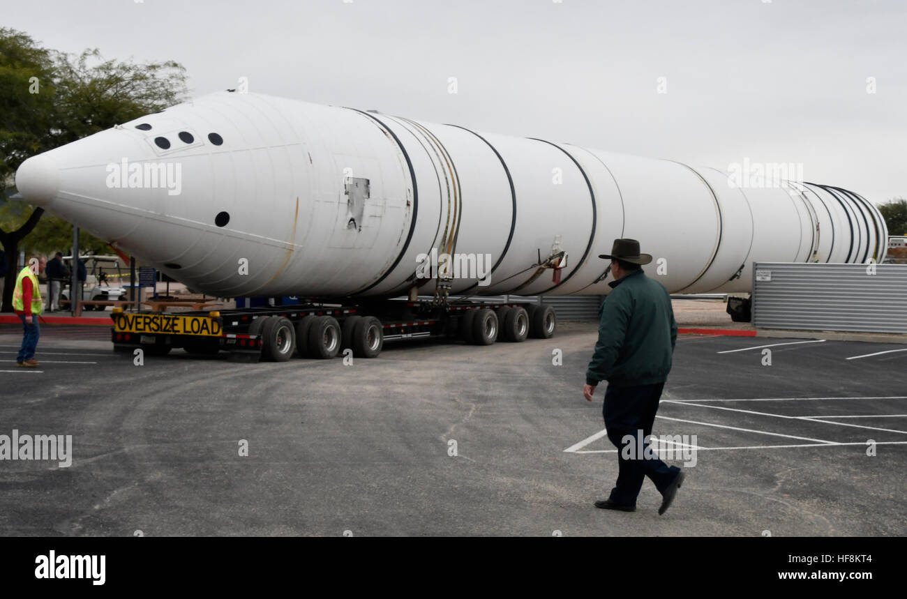Dec 29, 2016. Tucson AZ. An inert space shuttle solid rocket booster ...