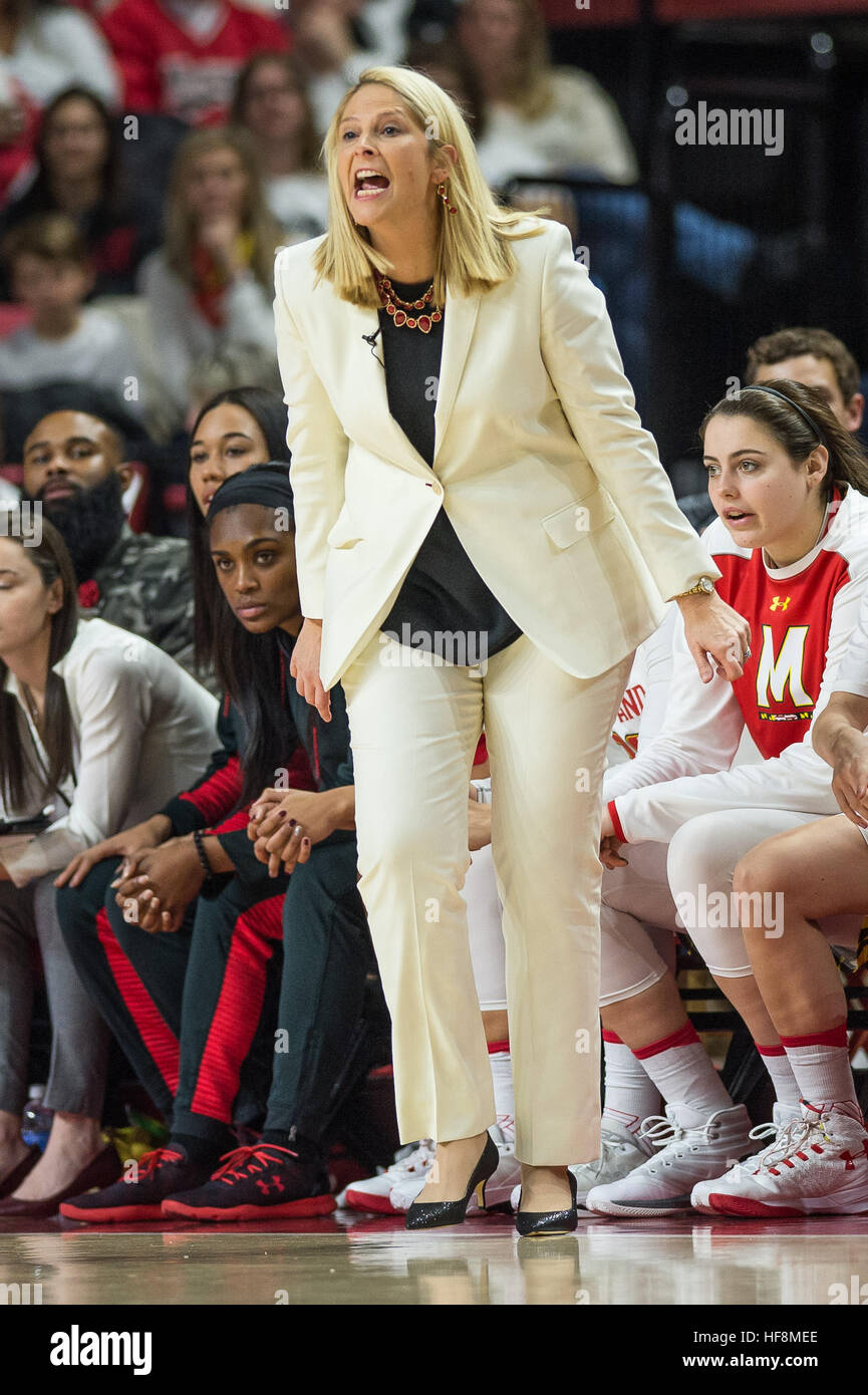 College Park, Maryland, USA. 29th Dec, 2016. Head Coach BRENDA FRESE ...