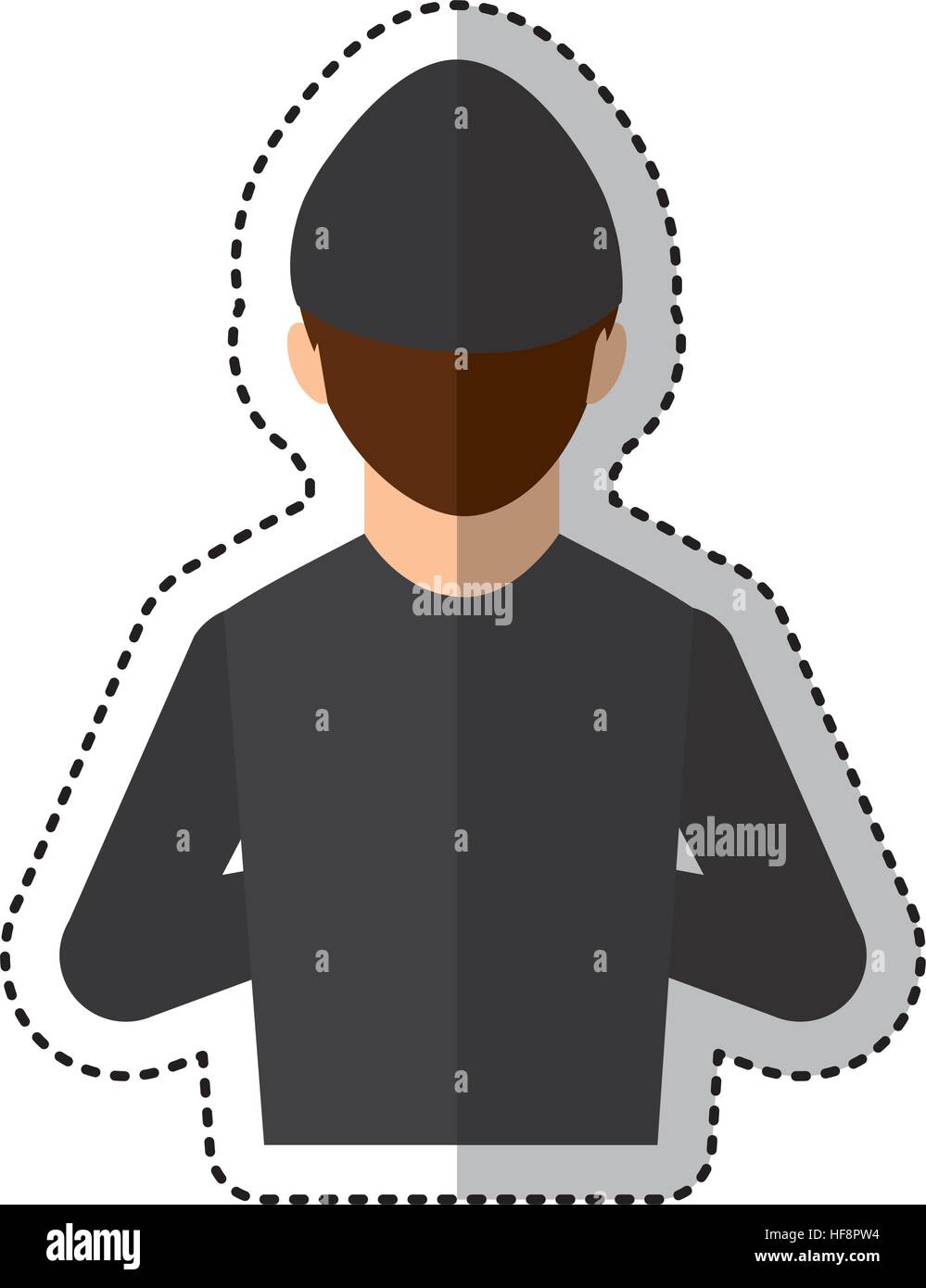 hacker avatar character isolated icon vector illustration design Stock ...