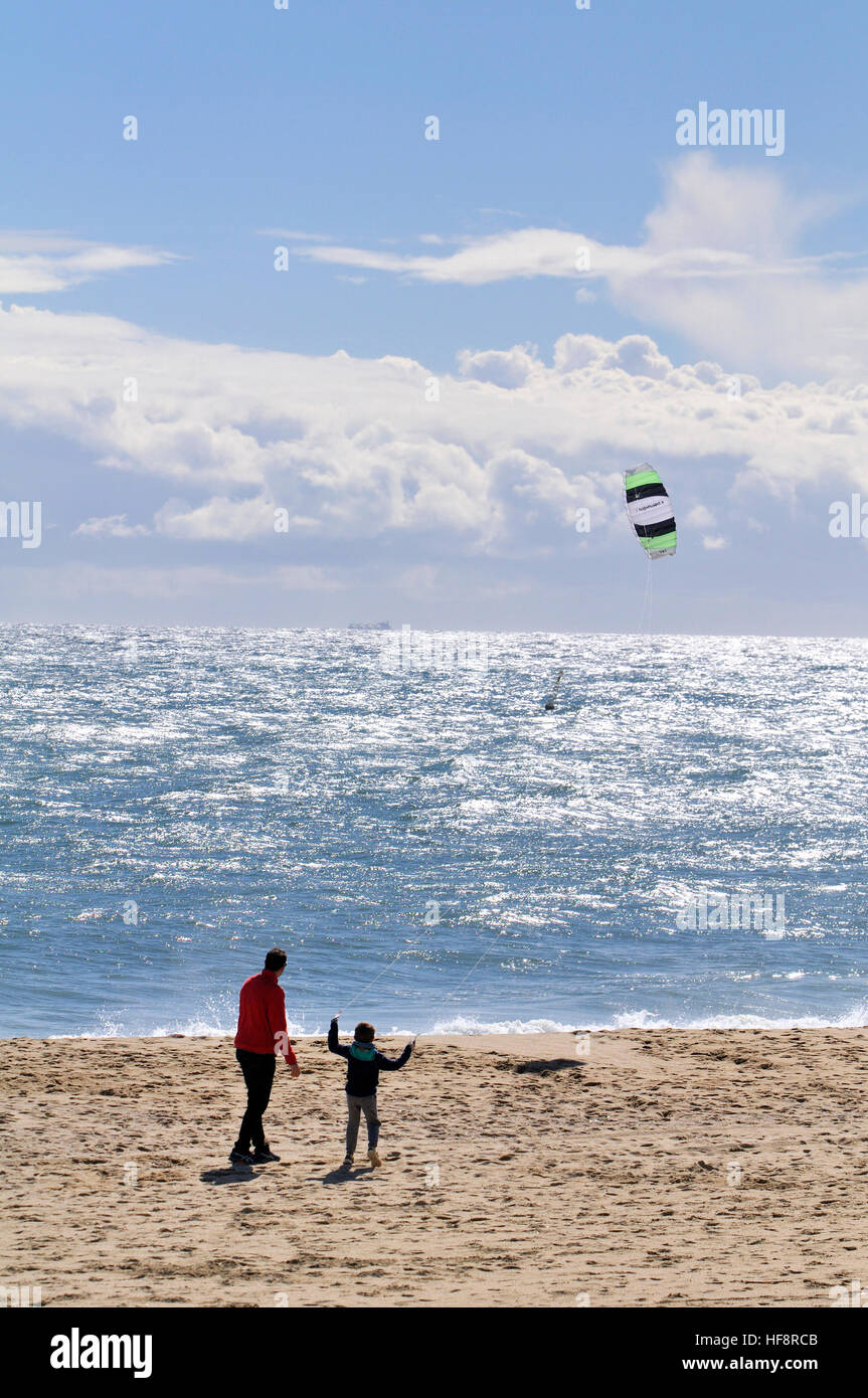 People at Barcelona beach Stock Photo - Alamy