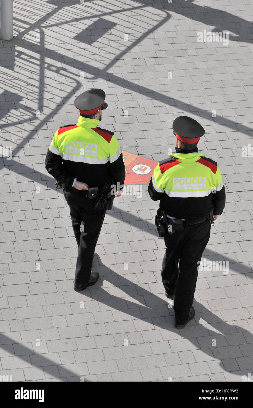 Catalan police. Barcelona, Catalonia, Spain Stock Photo - Alamy