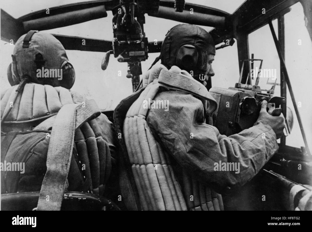 The Nazi propaganda image shows the crew of a German Wehrmacht combat ...