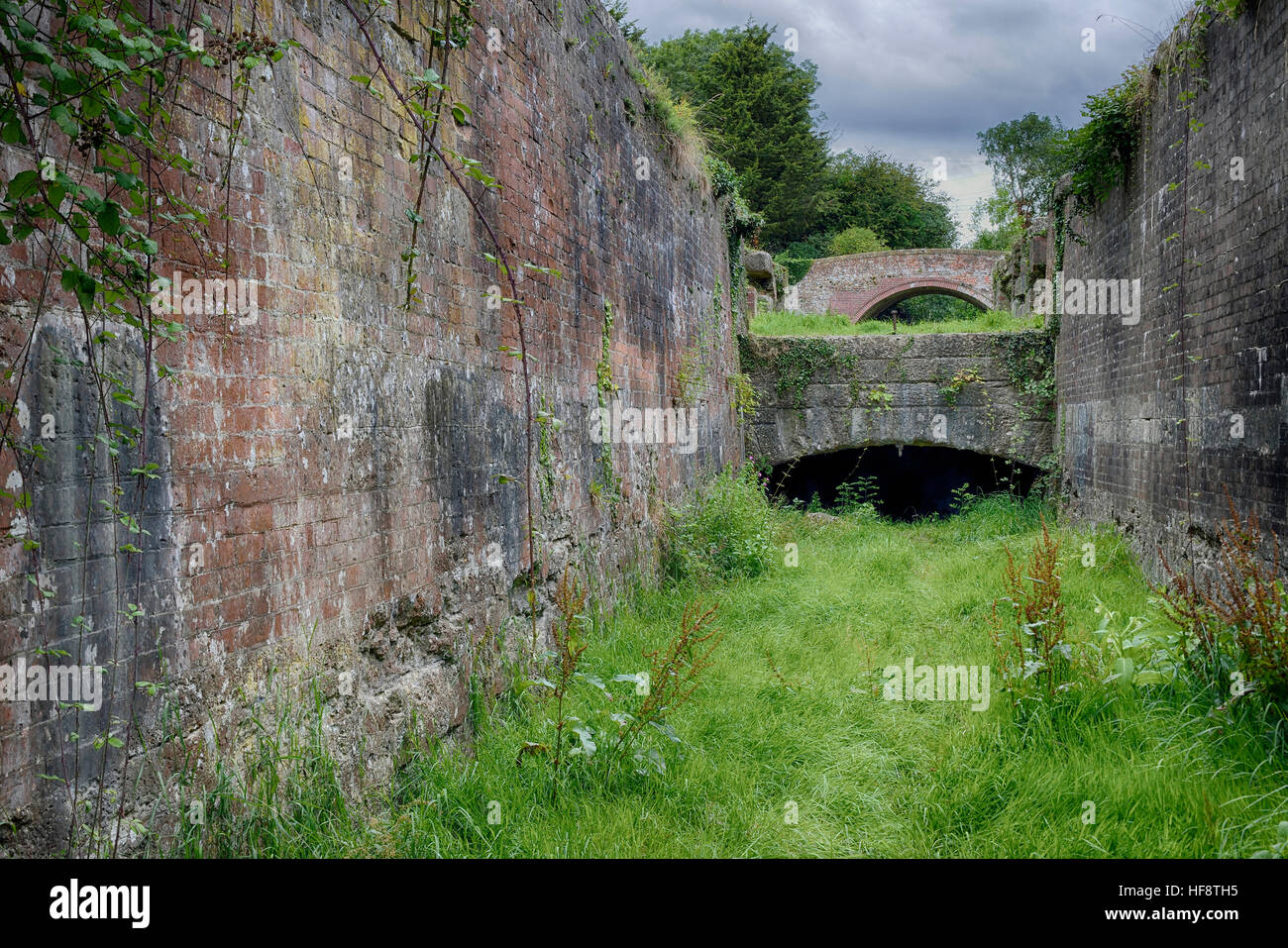 Inside Siddington Second Lock with Upper Siddington Bridge, Thames ...