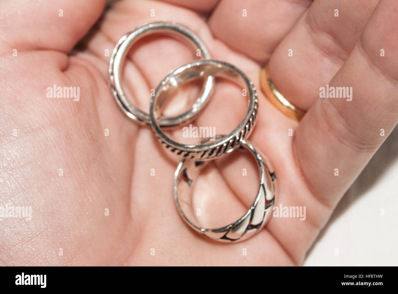 Silver rings hi-res stock photography and images - Alamy