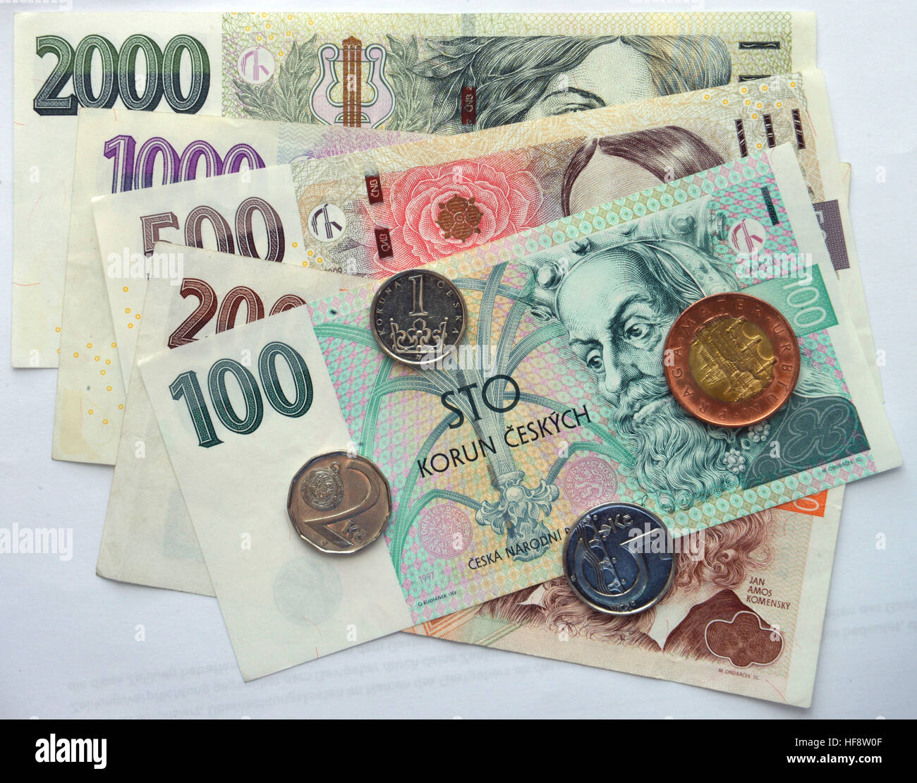 Czech koruna notes hi-res stock photography and images - Alamy