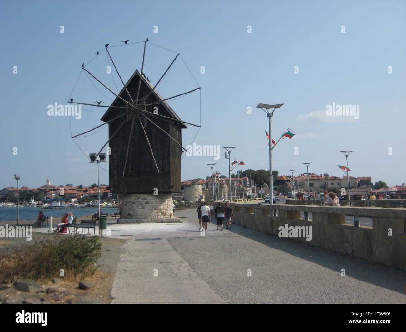 Nessebar,Bulgaria,port,old house, wind will Stock Photo - Alamy