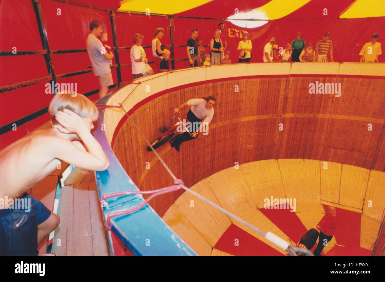 Wall of death motorcyclist hi-res stock photography and images - Alamy