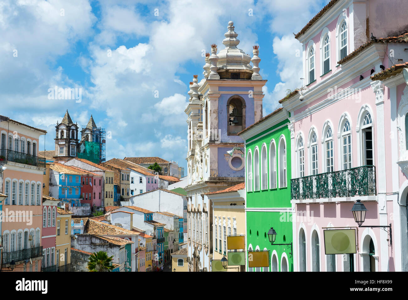 Traditional colonial architecture of the historic tourist center of ...