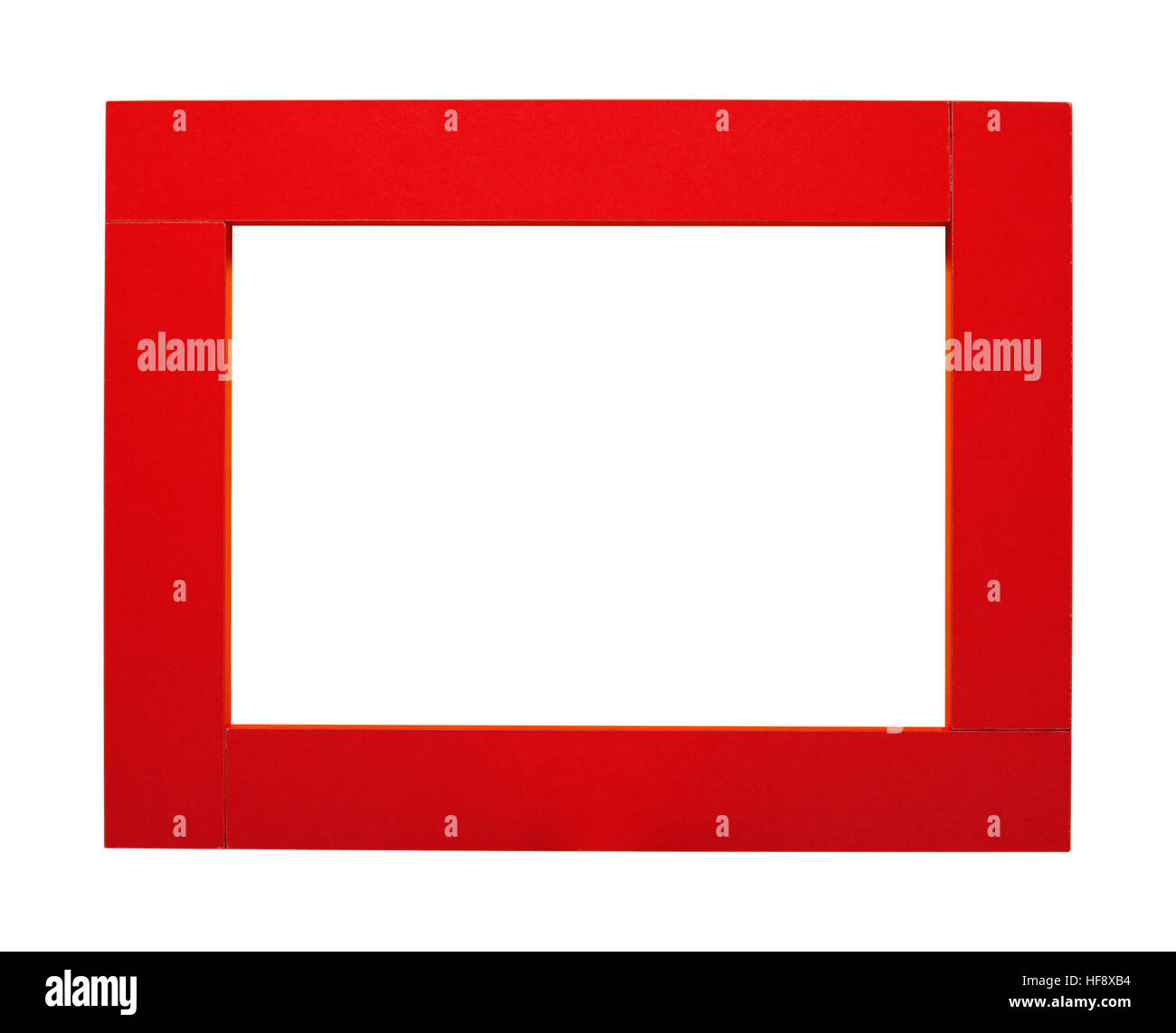 Red modern frame on a white background. Isolated Stock Photo - Alamy