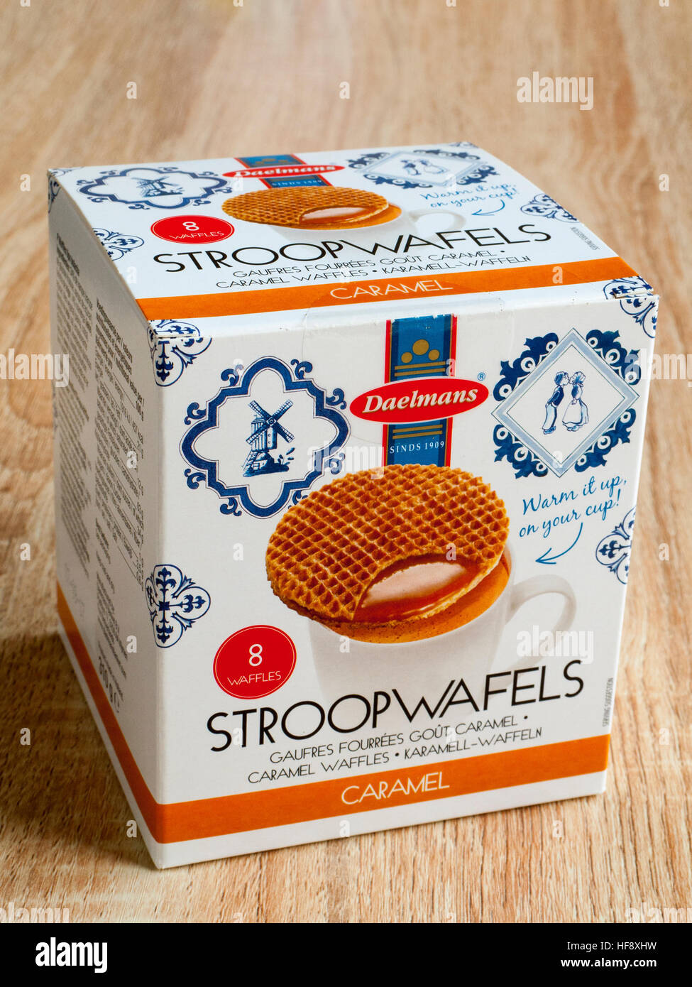 Traditional Dutch caramel waffles or stroopwafels Stock Photo - Alamy