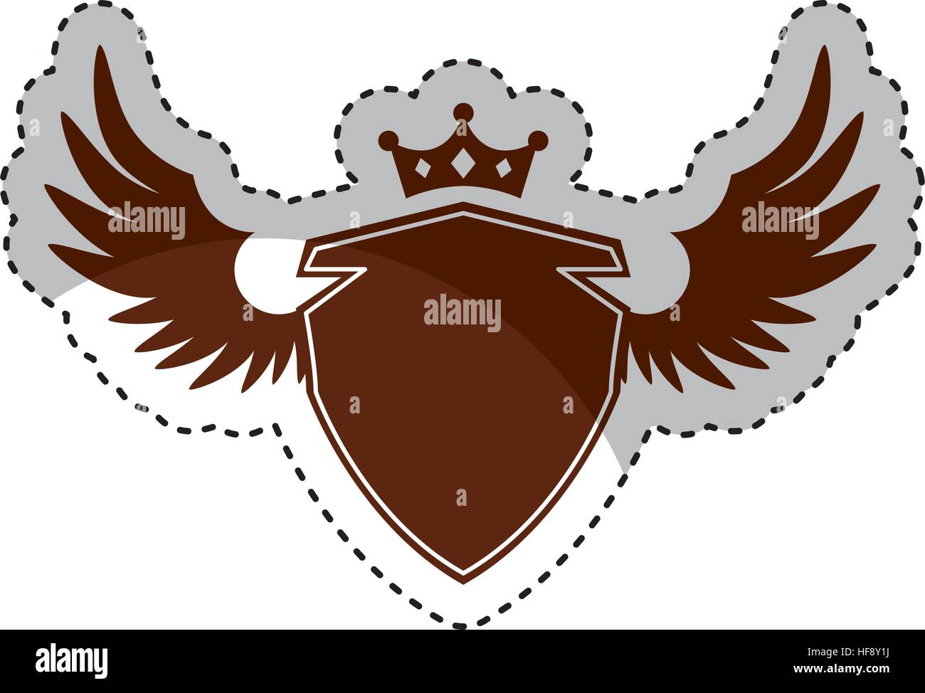 elegant frame with wings vector illustration design Stock Vector Image ...