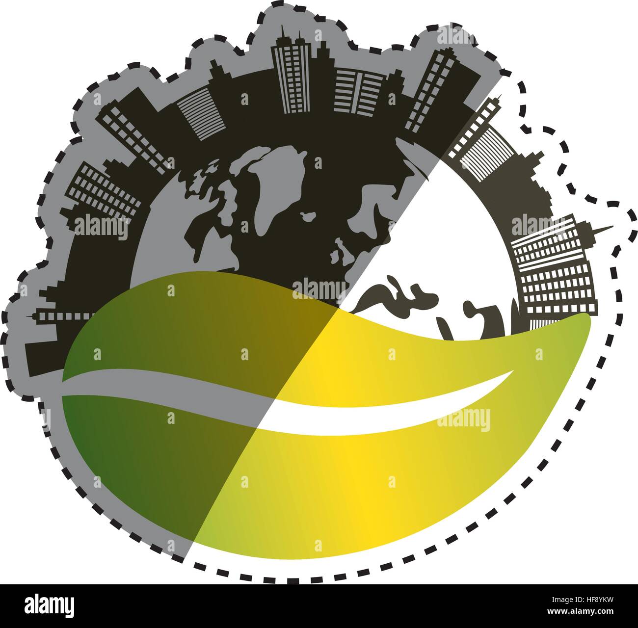 Eco green city icon vector illustration graphic design Stock Vector ...