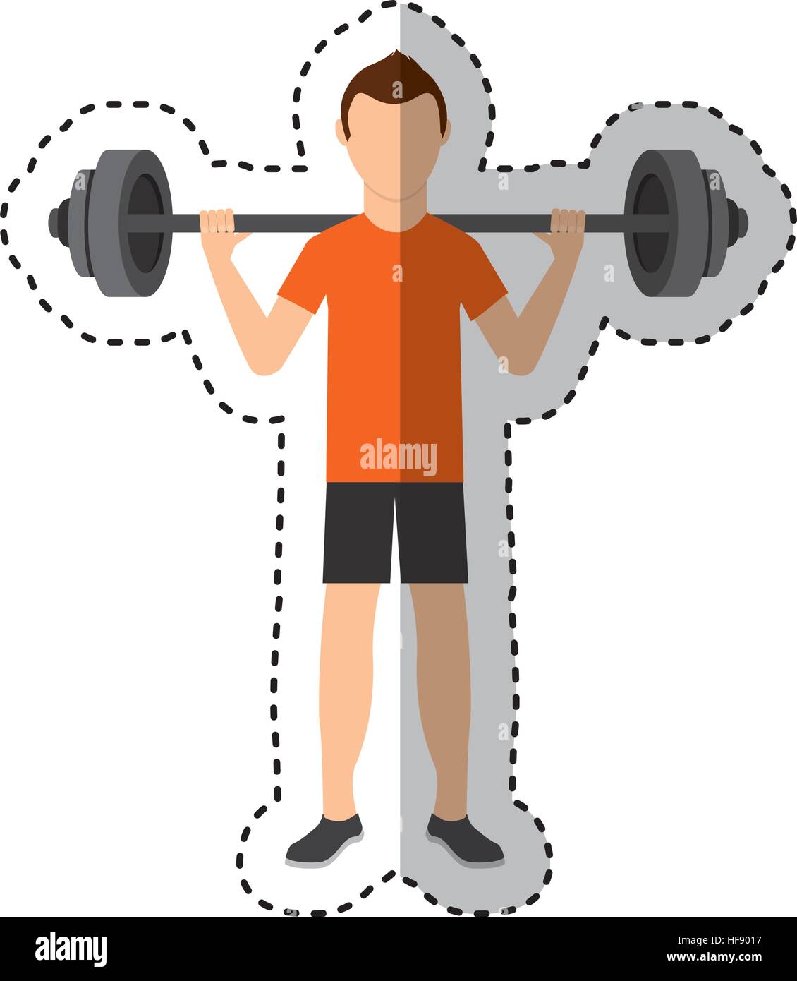 athlete avatar character weight lifting icon vector illustration design ...