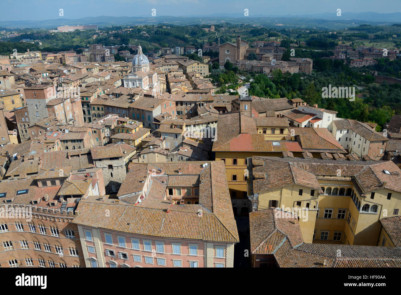 Aerial view of medieval Siena city in Tuscany, Italy Stock Photo - Alamy