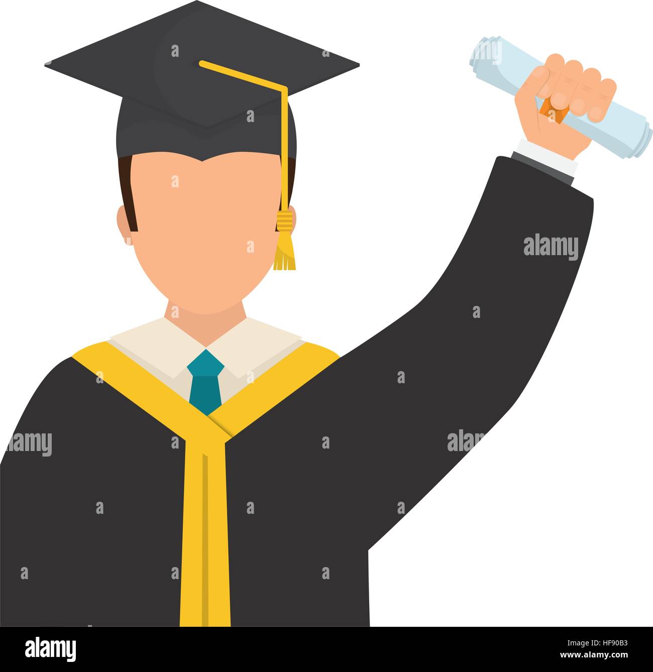 Young student graduation icon vector illustration graphic design Stock ...