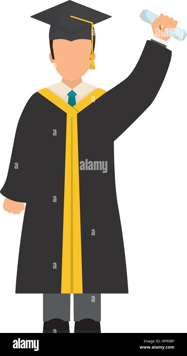 Young student graduation icon vector illustration graphic design Stock ...