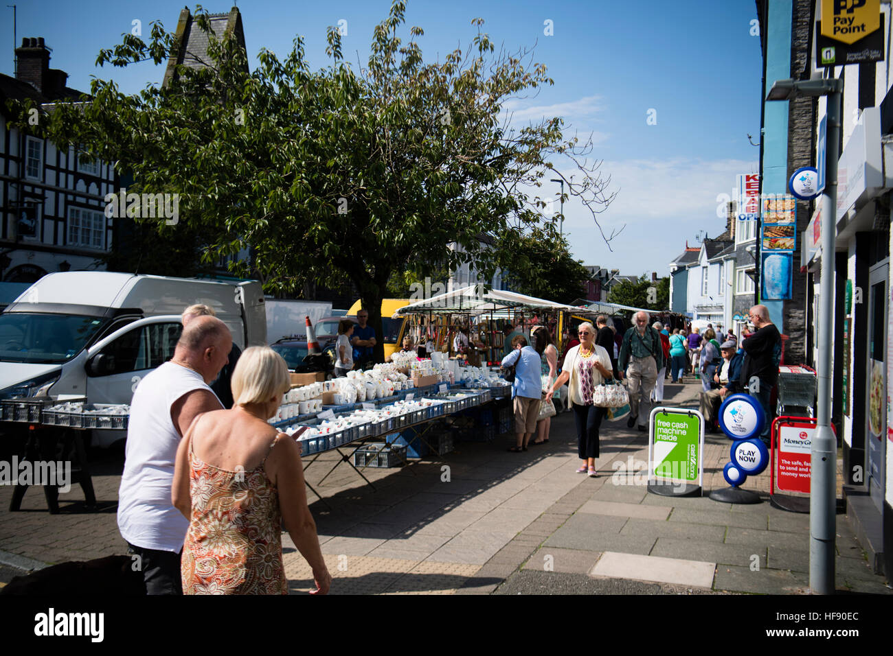 Weekley street market, machynlleth, powys, wales, UK Stock Photo - Alamy