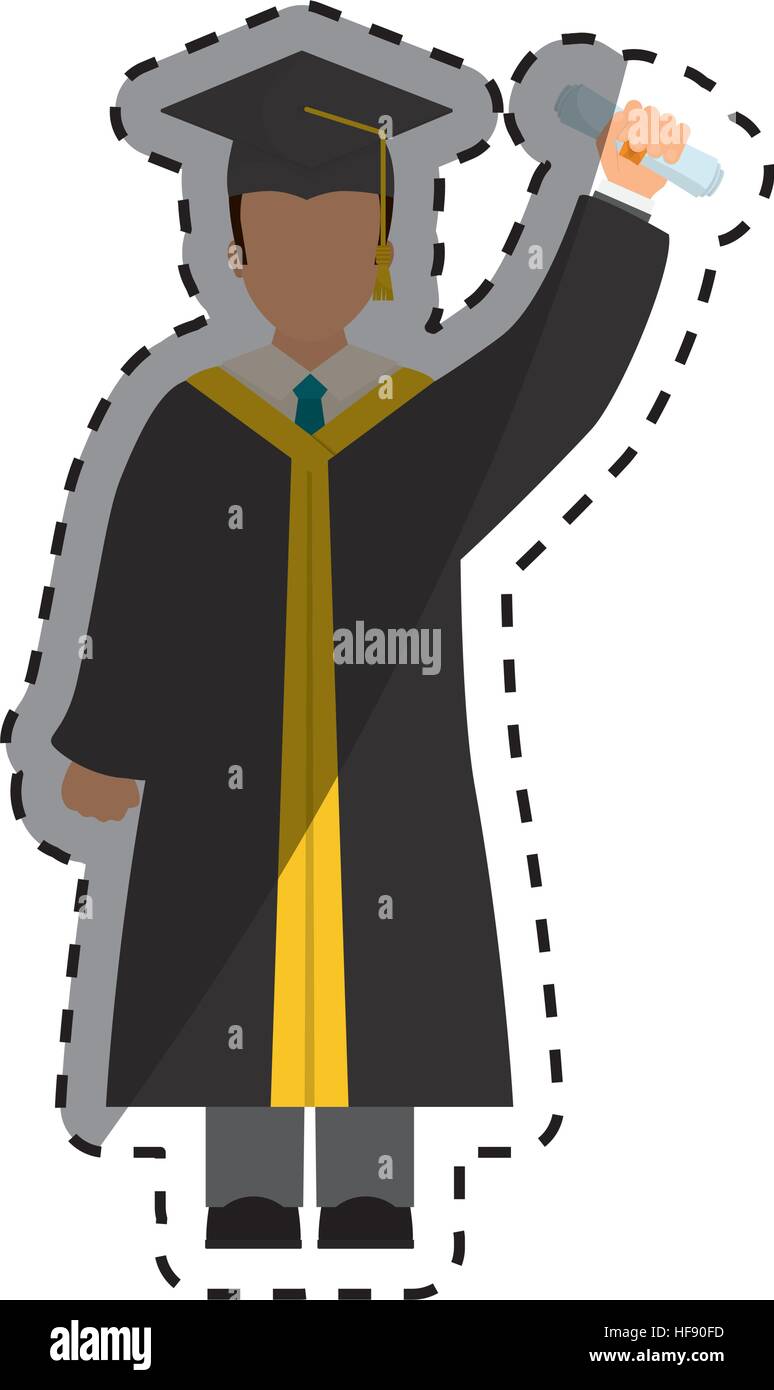 Young student graduation icon vector illustration graphic design Stock ...