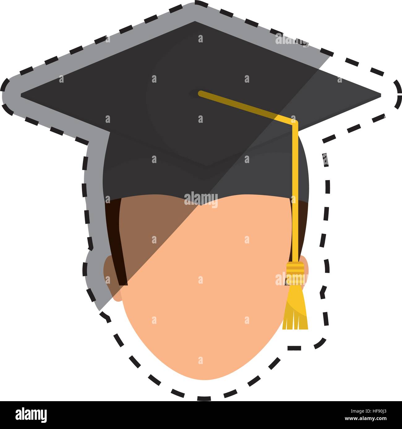 Young student graduation icon vector illustration graphic design Stock ...