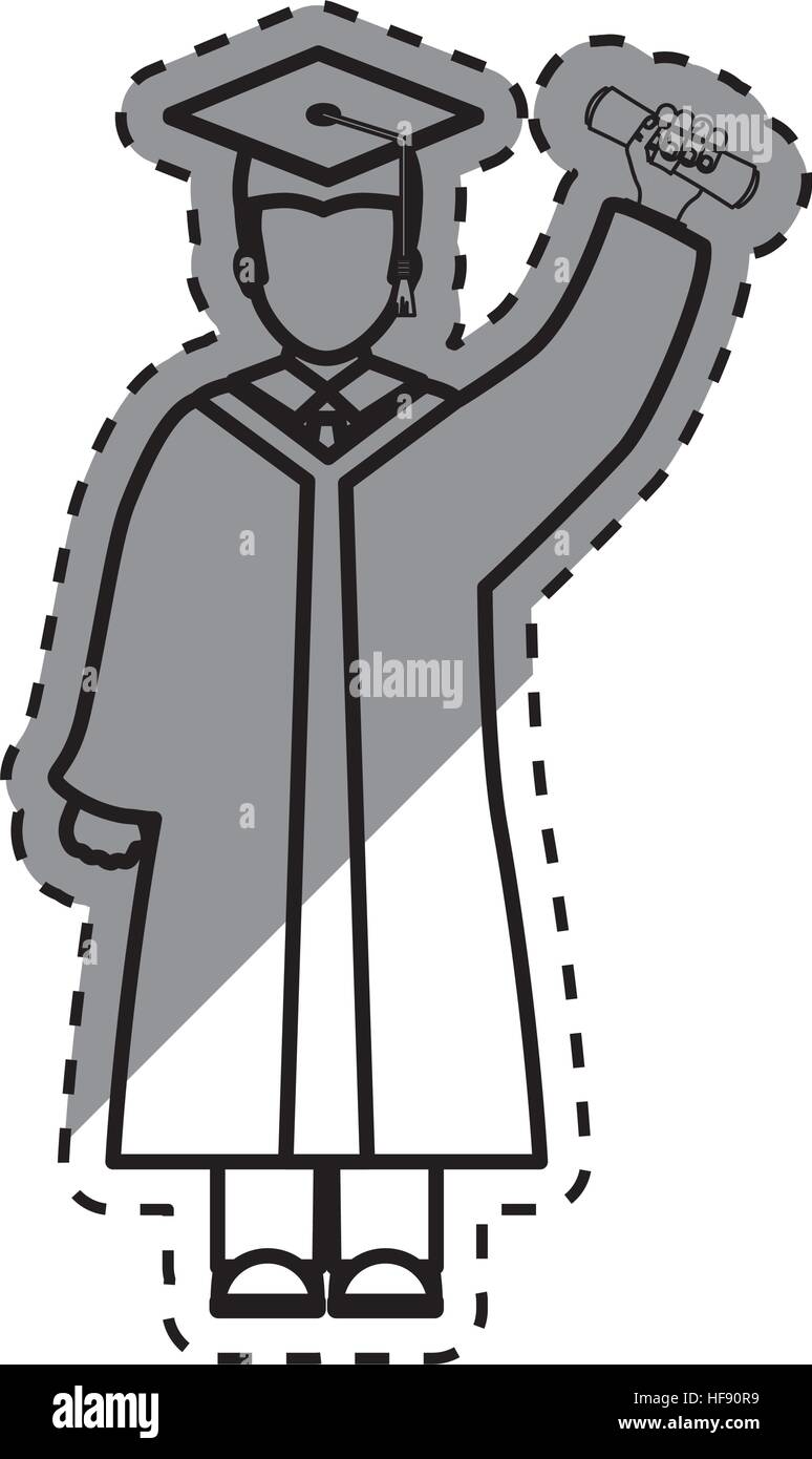 Young student graduation icon vector illustration graphic design Stock ...