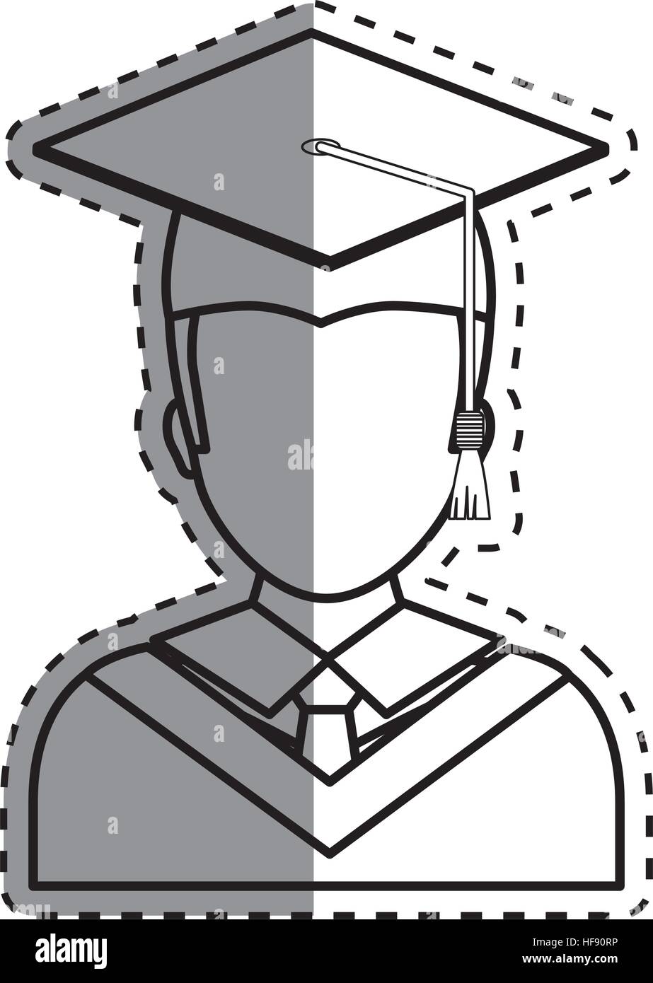 Young student graduation icon vector illustration graphic design Stock ...