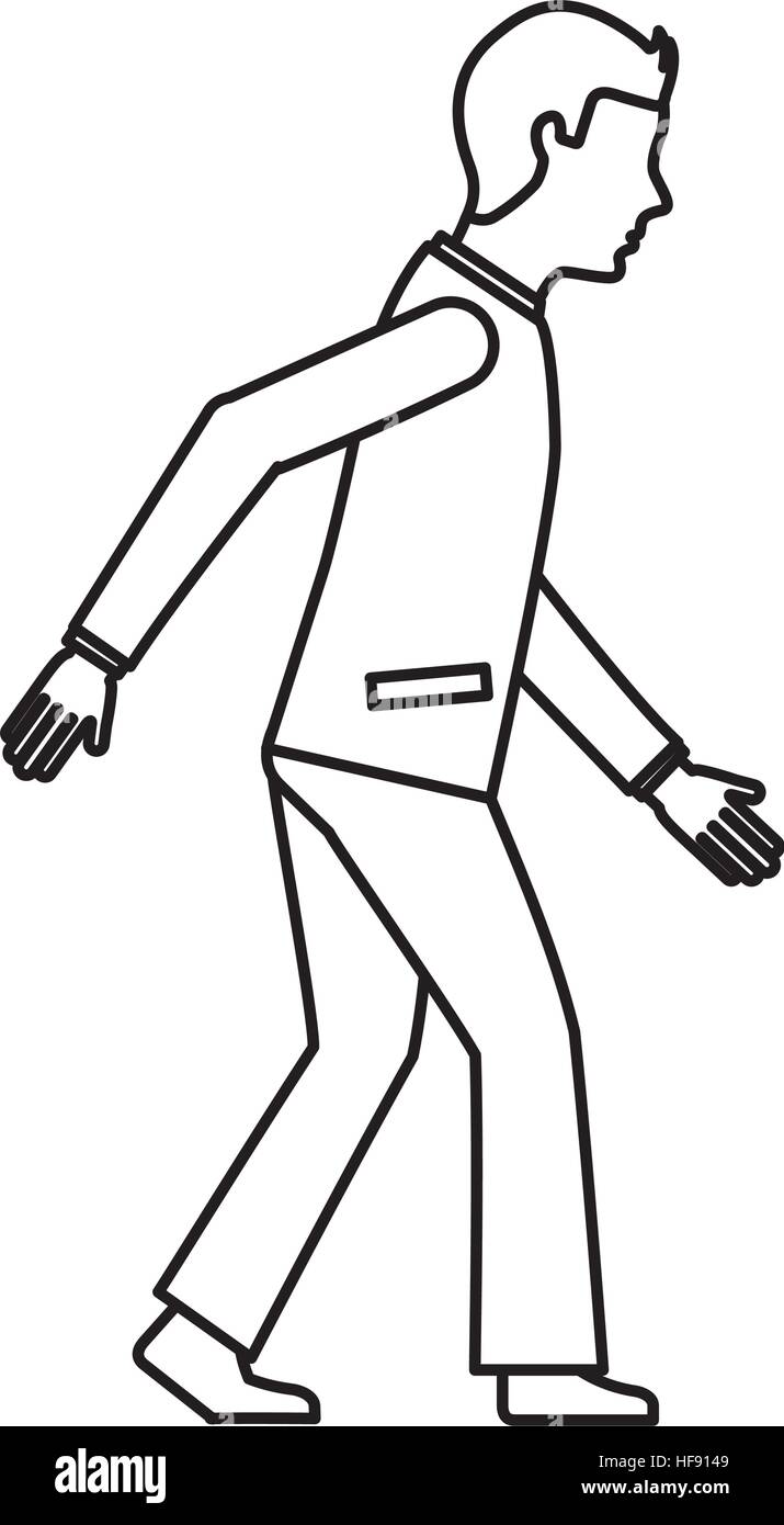 Businessman avatar walking icon vector hi-res stock photography and ...