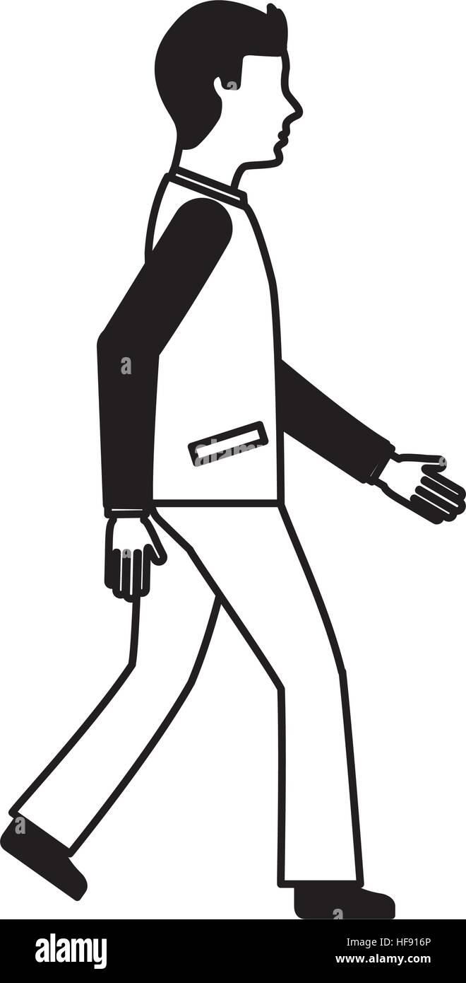 businessman avatar walking icon vector illustration design Stock Vector ...