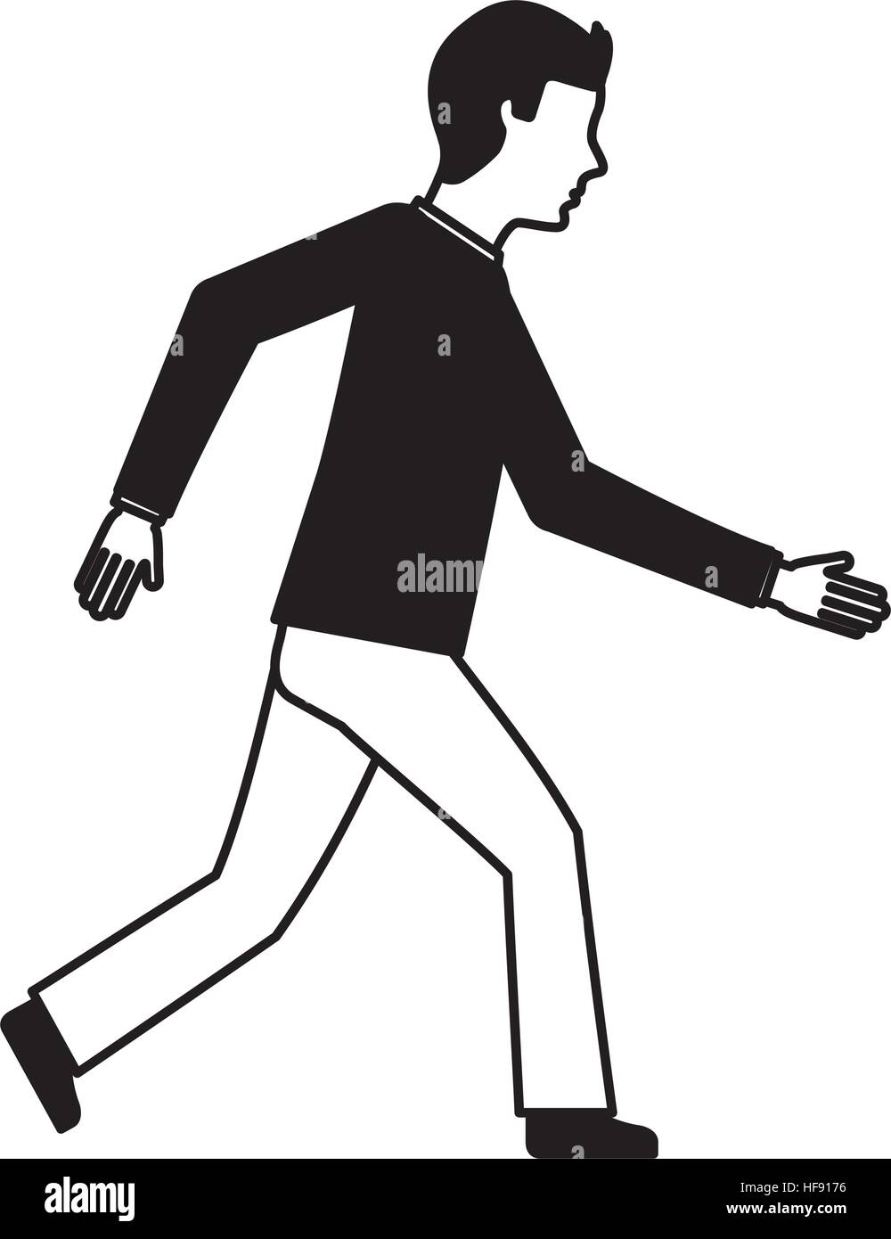 Businessman avatar walking icon vector hi-res stock photography and ...