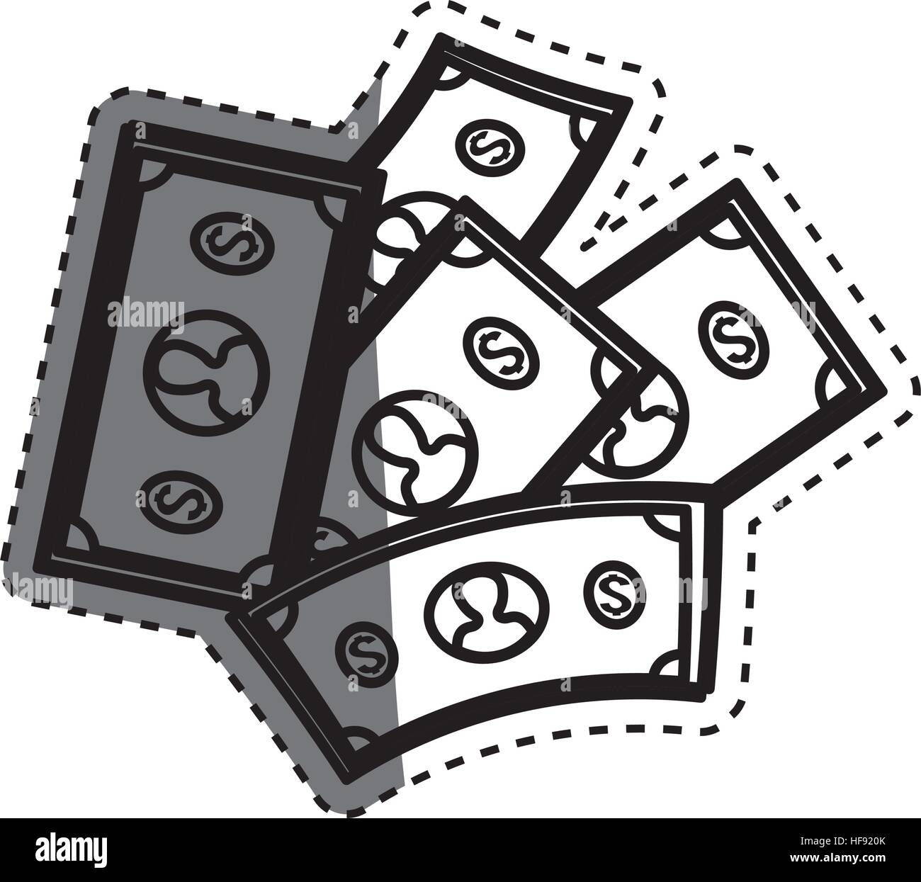 Money billets cash icon vector illustration graphic design Stock Vector ...