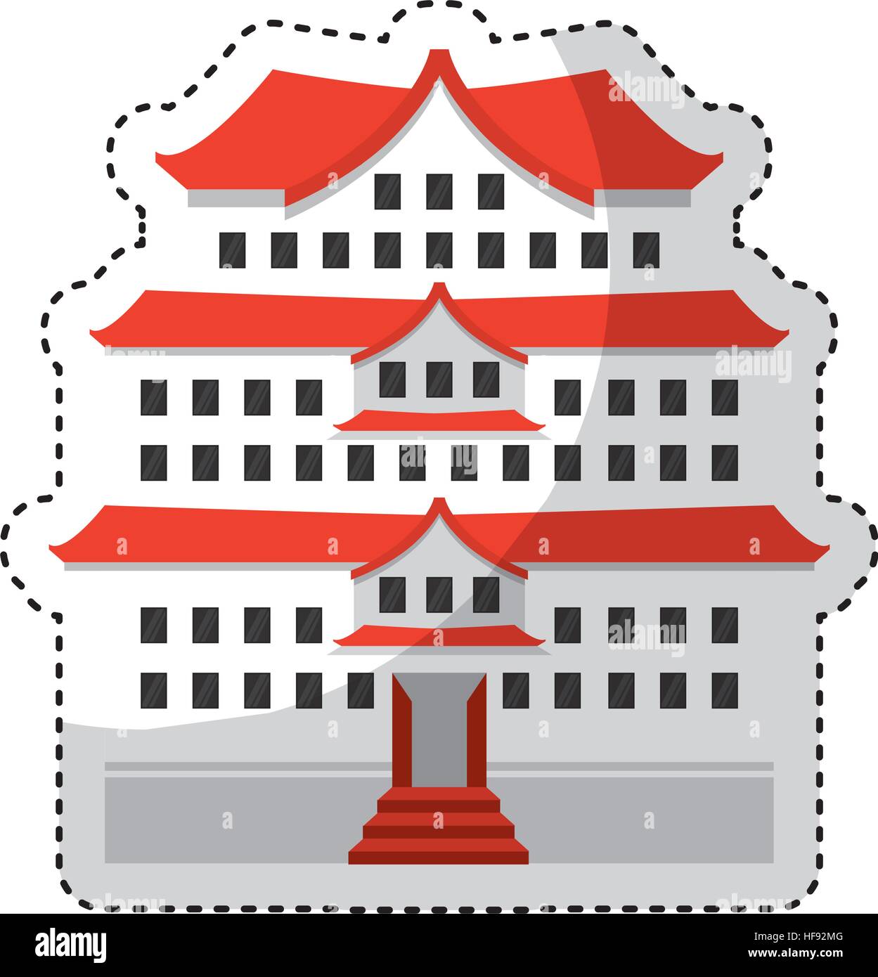 japanese building traditional icon vector illustration design Stock ...